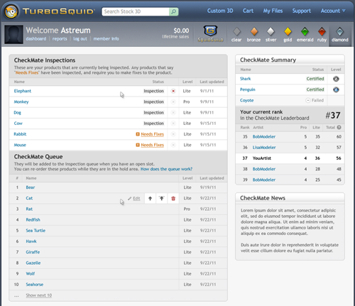 CheckMateQueuePage | 3D Modeling Resources