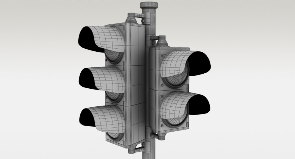 traffic_light_wireframe | 3D Modeling Resources